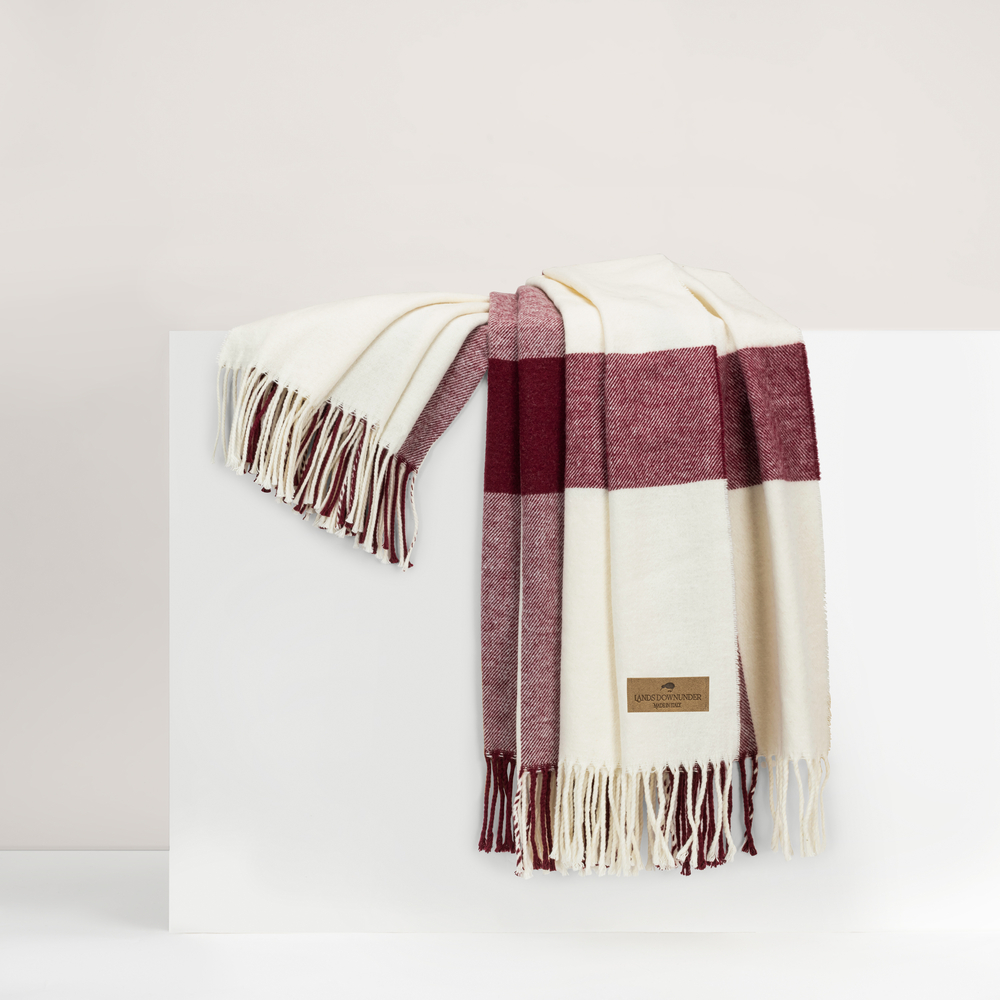 Merlot Wellington Plaid Throw | Wellington Plaid