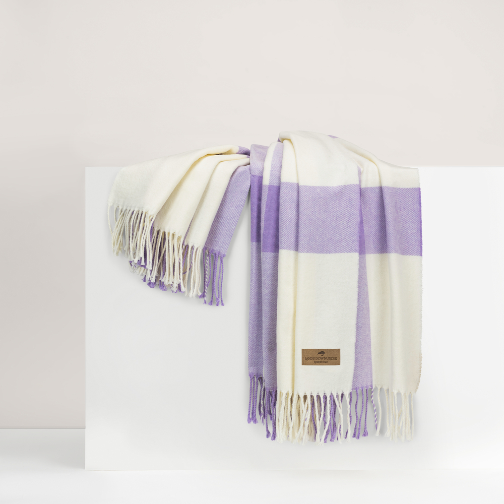 Lilac Wellington Plaid Throw | Wellington Plaid