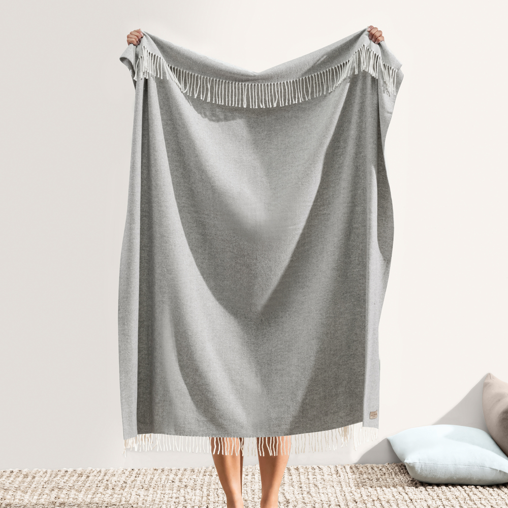 Pebble Italian Herringbone Throw | Italian Herringbone