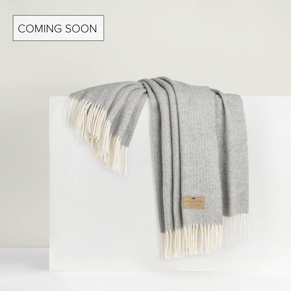 Silver Pinstripe Cashmere Throw | Pinstripe Cashmere