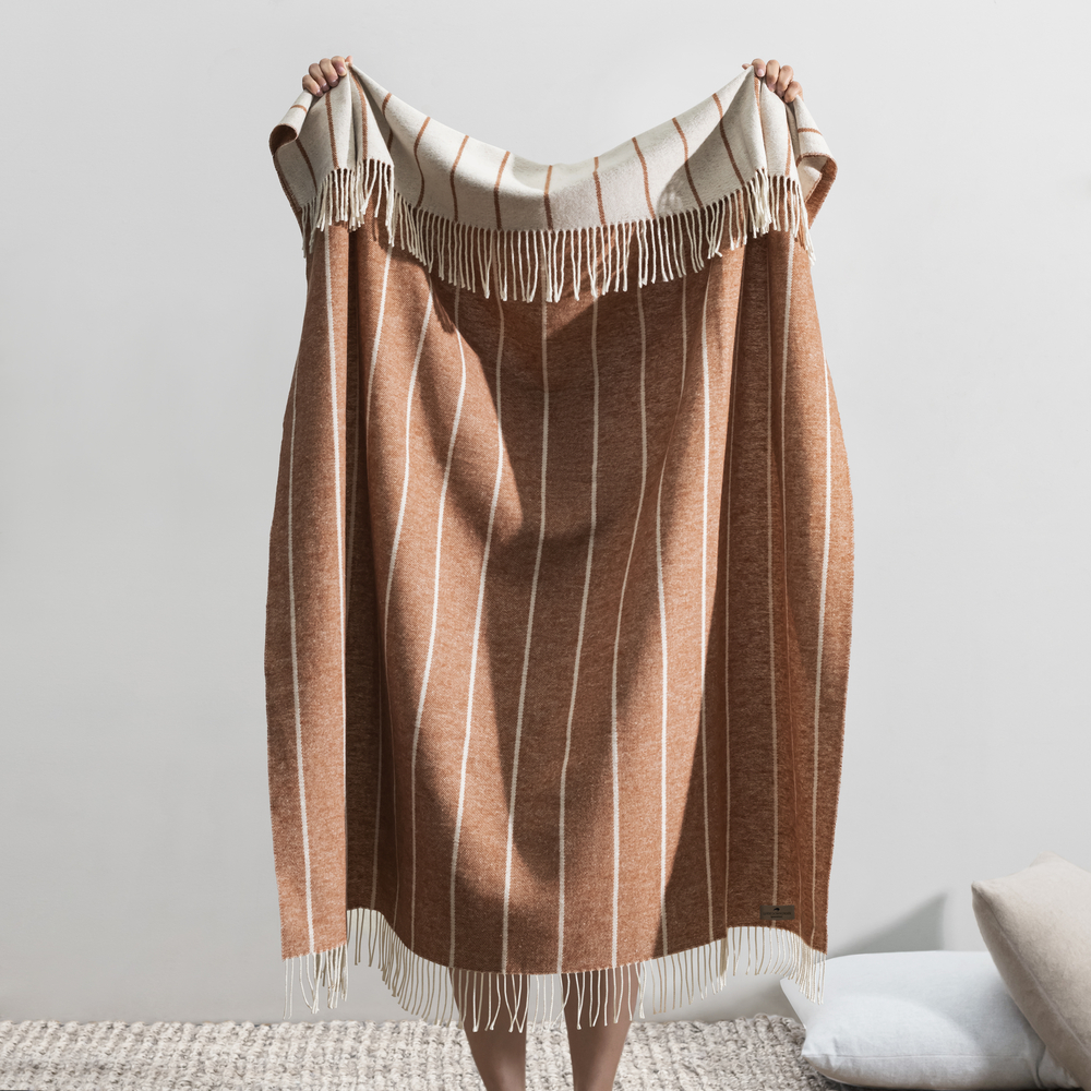 Copper Fiji Stripe Throw | Fiji Stripe Throw