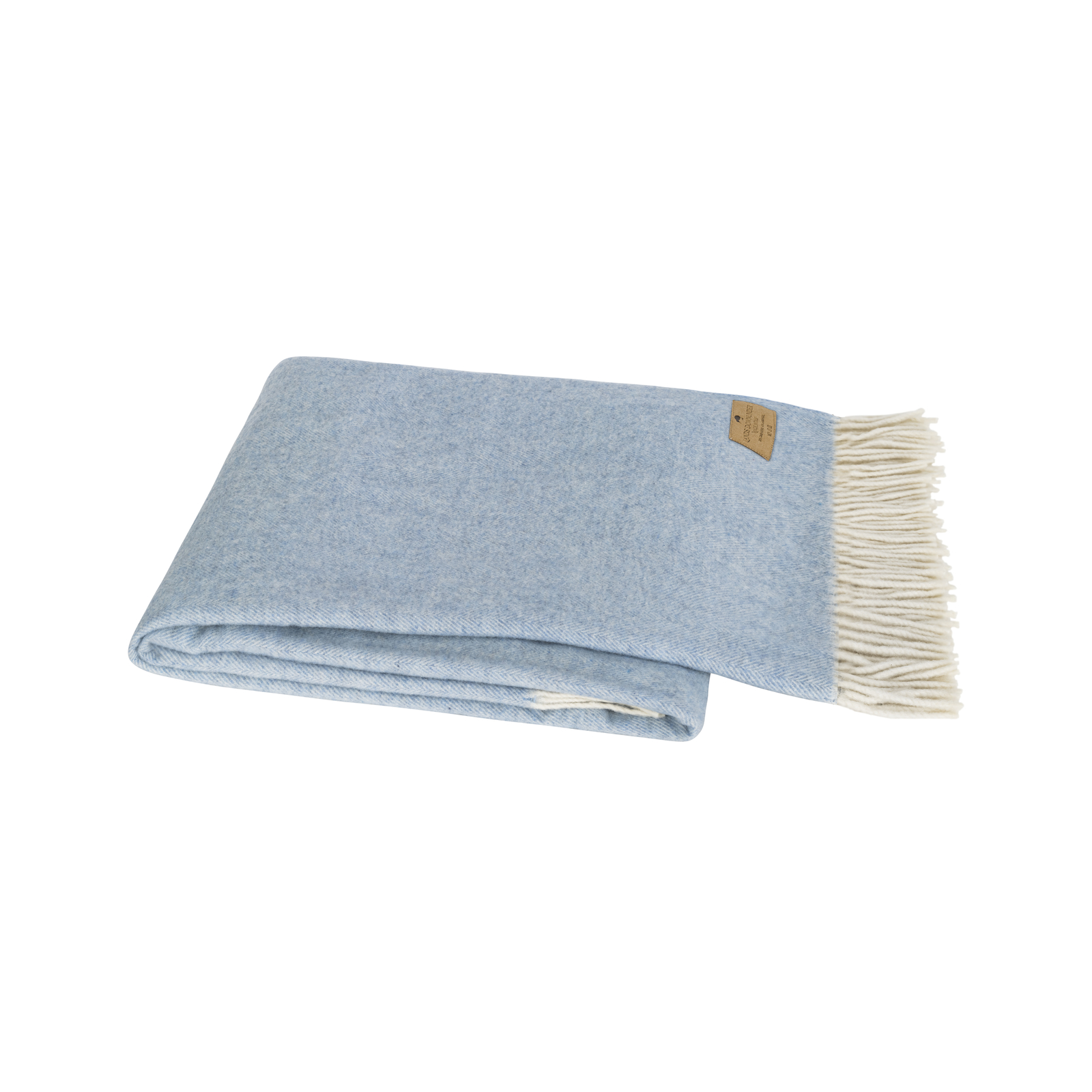Sky Blue Herringbone Cashmere Throw | Herringbone Cashmere Throw