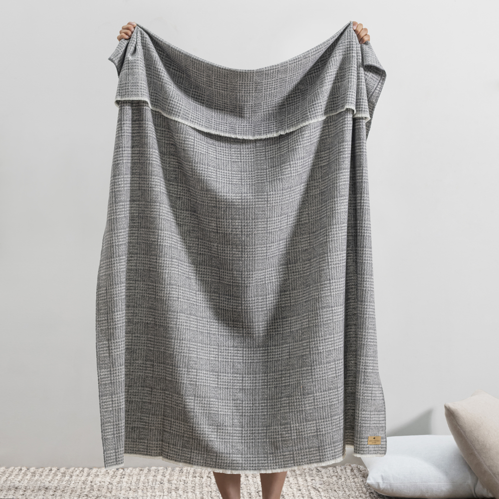 Charcoal Sutton Plaid Throw | Sutton Plaid Throw