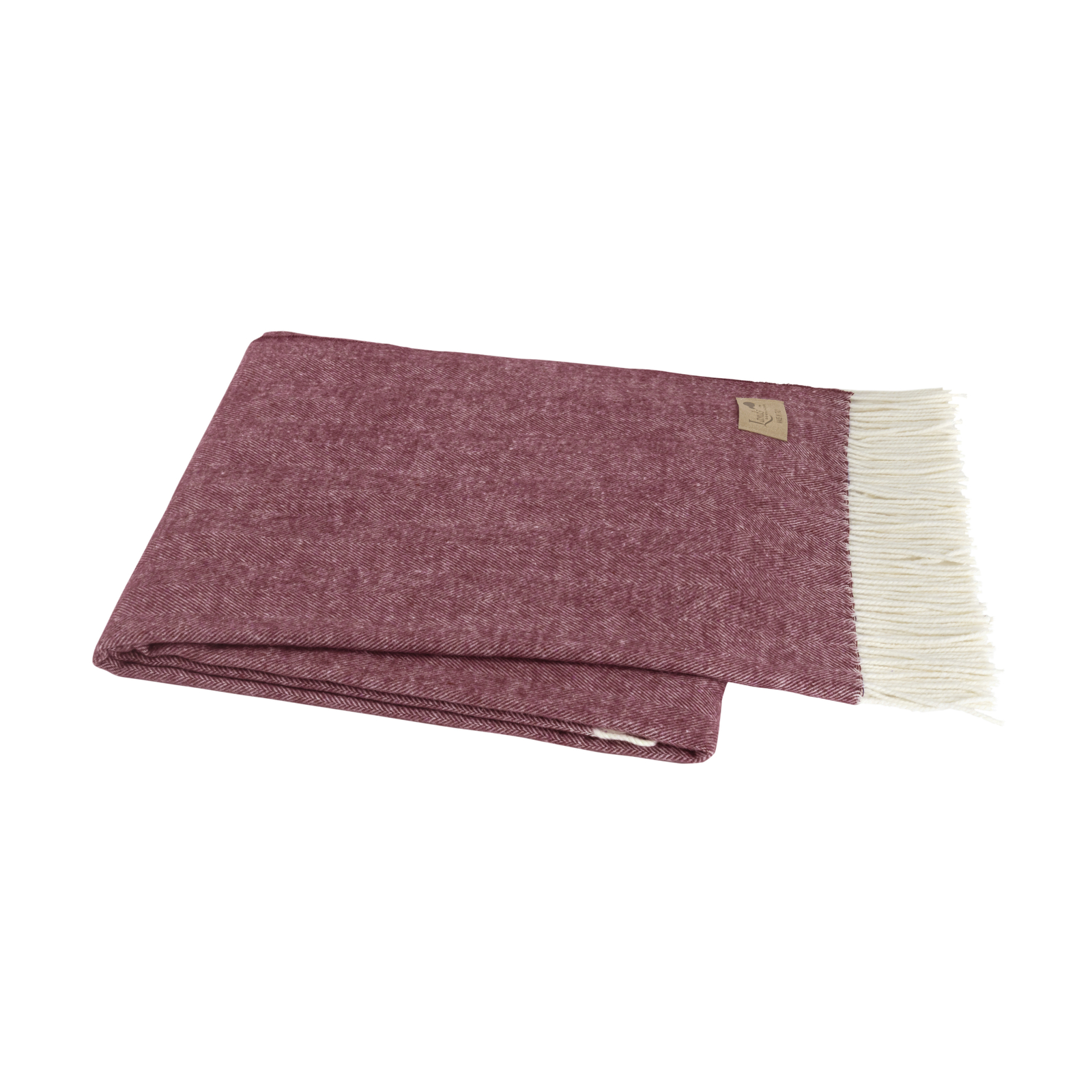 Deep Merlot Italian Herringbone Throw | Italian Herringbone