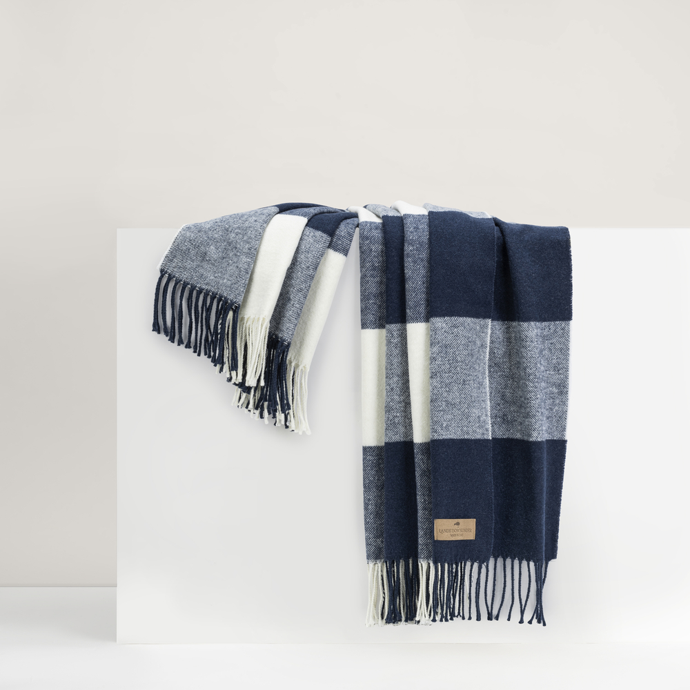 Navy Buffalo Check Throw | Buffalo Check