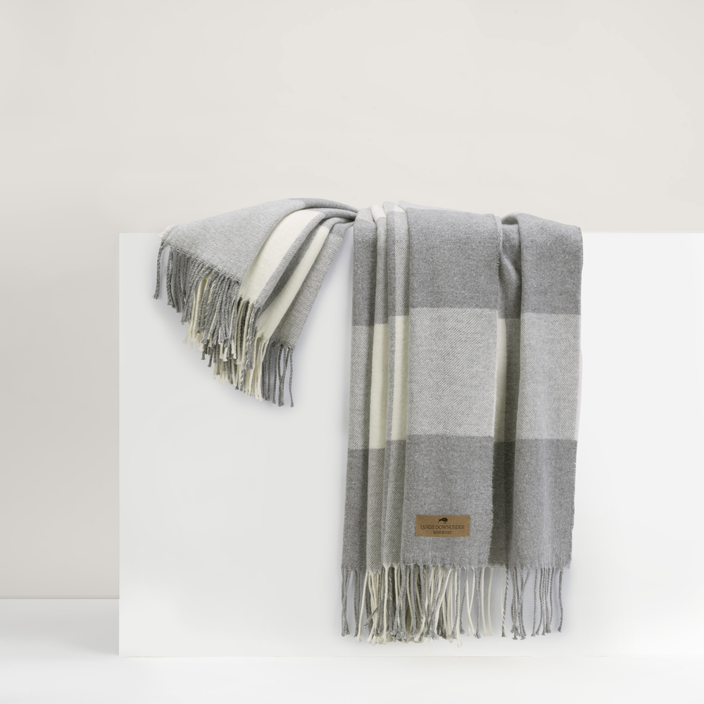 Light Gray Buffalo Check Throw | Buffalo Check