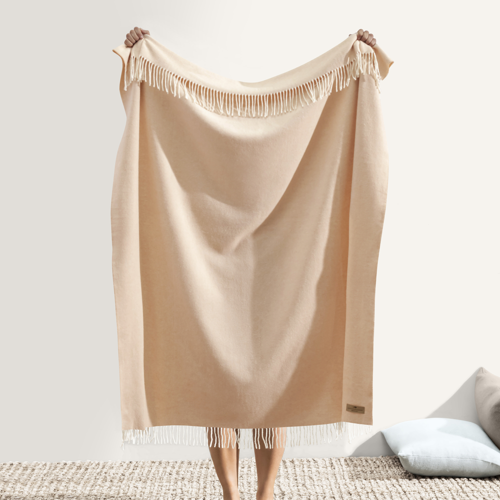 Soft Linen Italian Herringbone Throw | Italian Herringbone