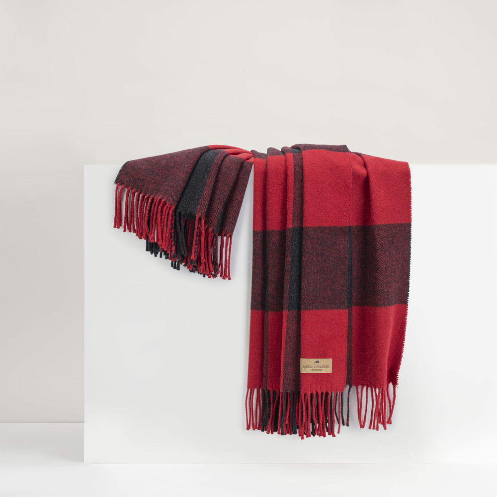 Red and Graphite Buffalo Check Throw | Buffalo Check