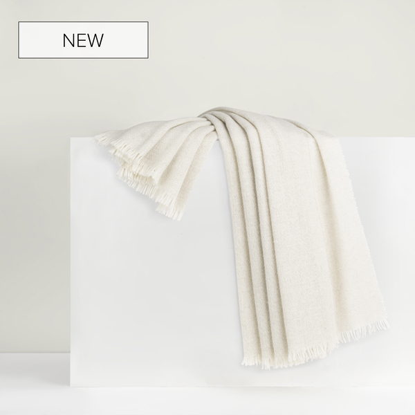 Silver Italian Luna Cashmere Throw | Luna Cashmere