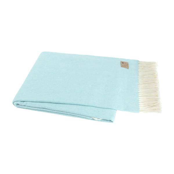 Turquoise Italian Herringbone Throw | Herringbone
